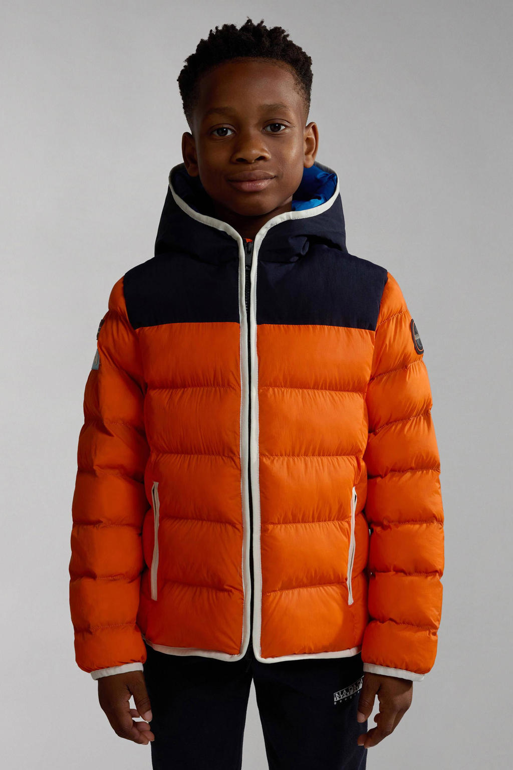 Napapijri gewatteerde winterjas K A-VOSTOK oranje/donkerblauw ...