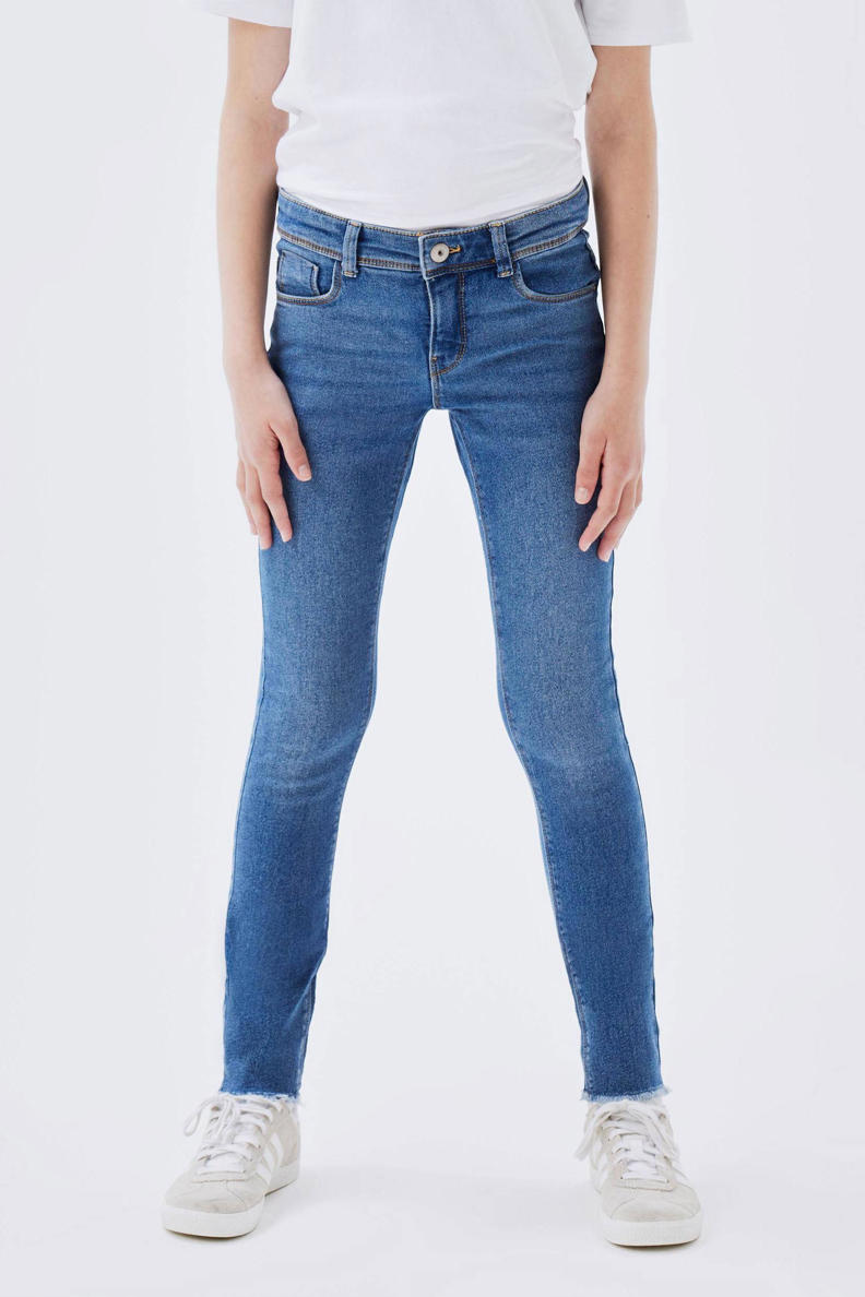 NAME IT KIDS skinny jeans NKFPOLLY medium blue denim | kleertjes.com