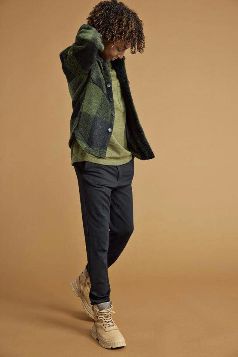 KIDS ONLY BOY geruite shacket tussenjas KOBNEWLOUIS donkergroen/zwart ...