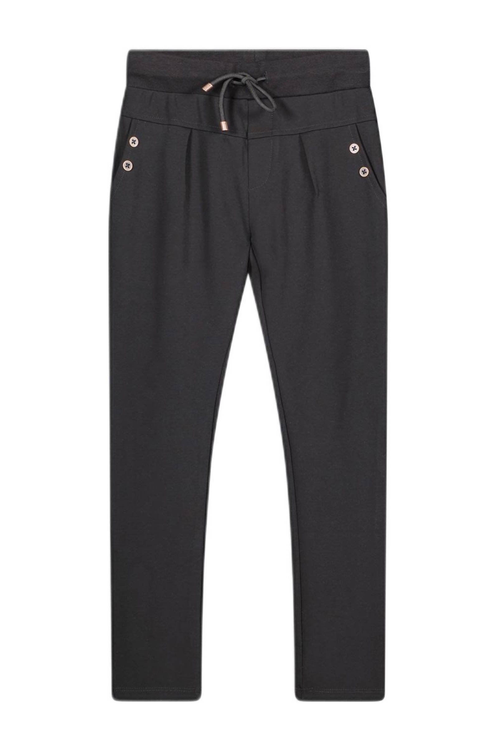 NONO regular fit broek Snooze zwart | kleertjes.com