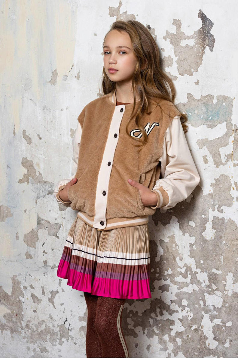 NONO teddy baseball jasje Arsy zand/ecru | kleertjes.com