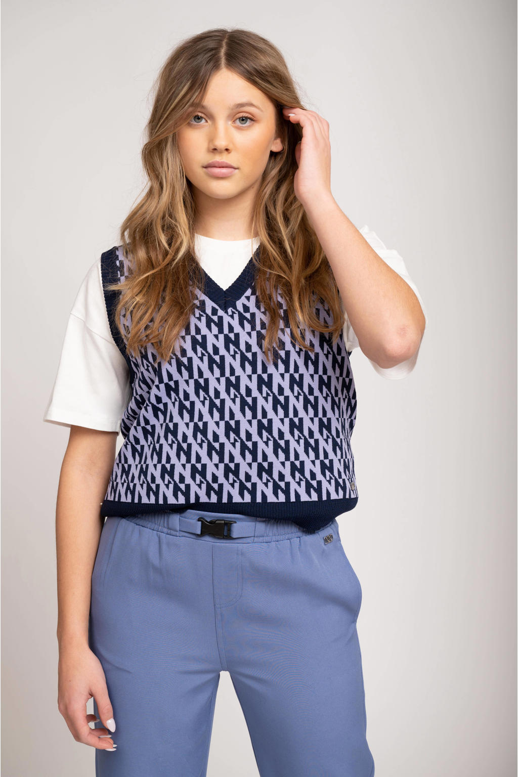 NIK&NIK spencer Twiggy met all over print paars | kleertjes.com