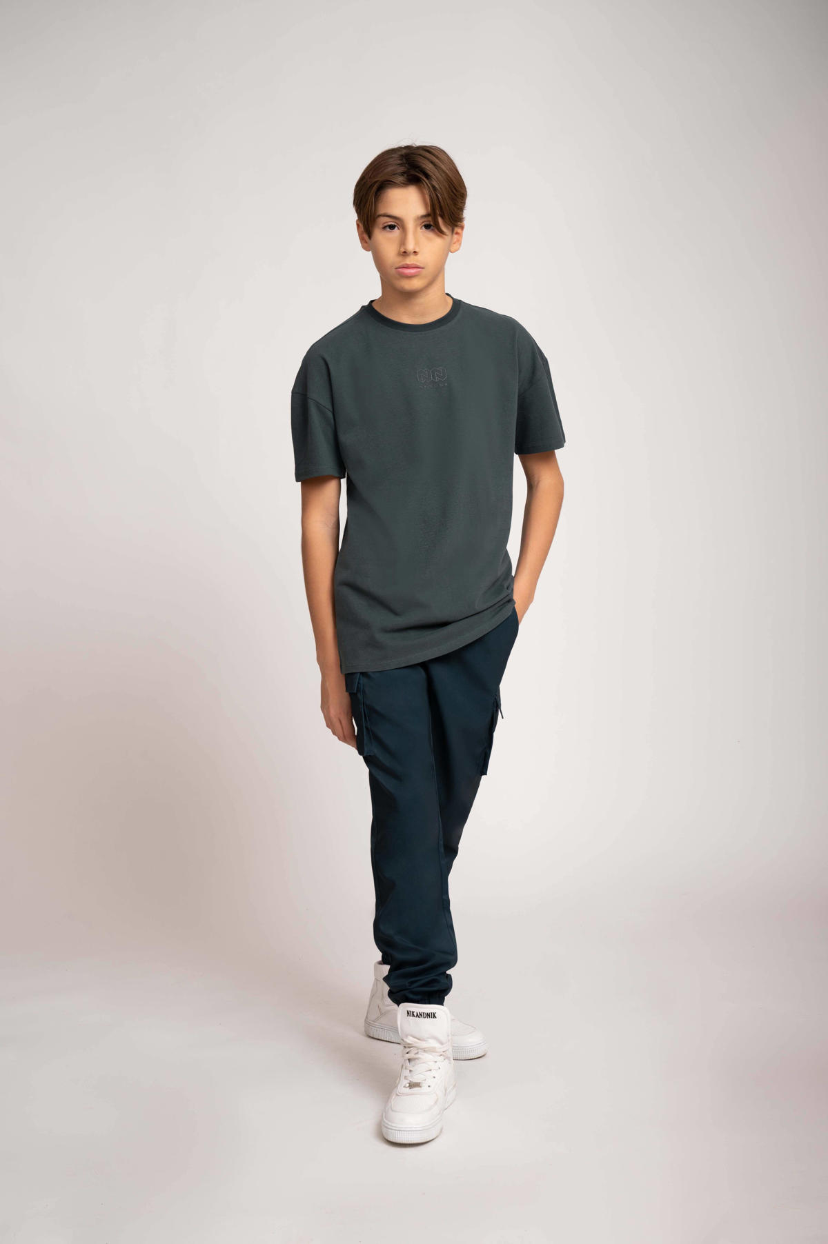 NIK&NIK cargobroek Kylo donkergroen | kleertjes.com