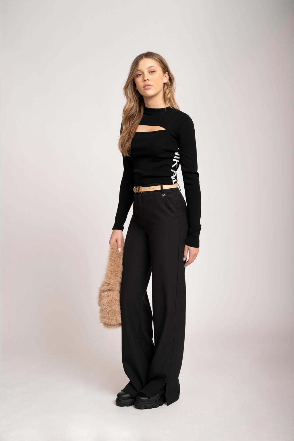 NIK&NIK sweater met tekst zwart | kleertjes.com