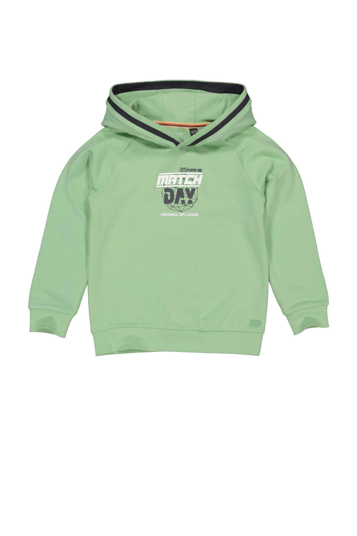 Quapi hoodie ALFRED met printopdruk mintgroen | kleertjes.com