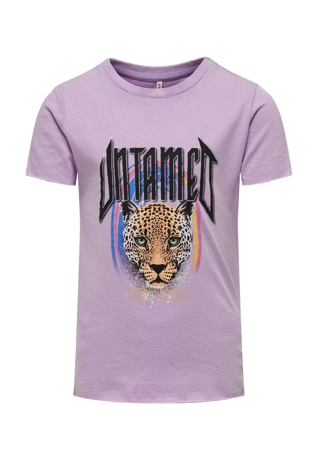 KIDS ONLY GIRL T-shirt KOGLUCY FIT met printopdruk lila | kleertjes.com