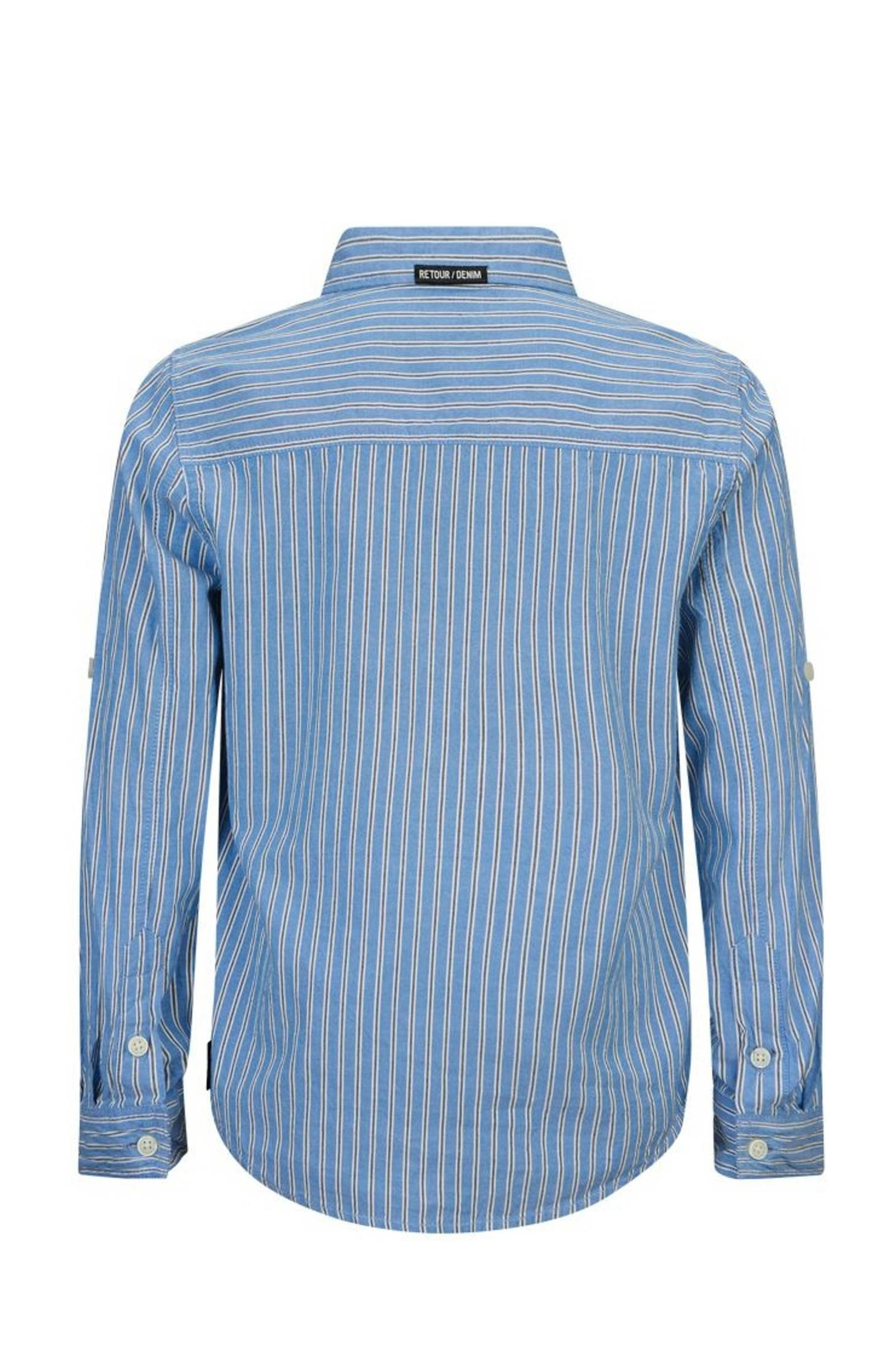 Retour Jeans gestreept overhemd Arthur blauw/wit | kleertjes.com