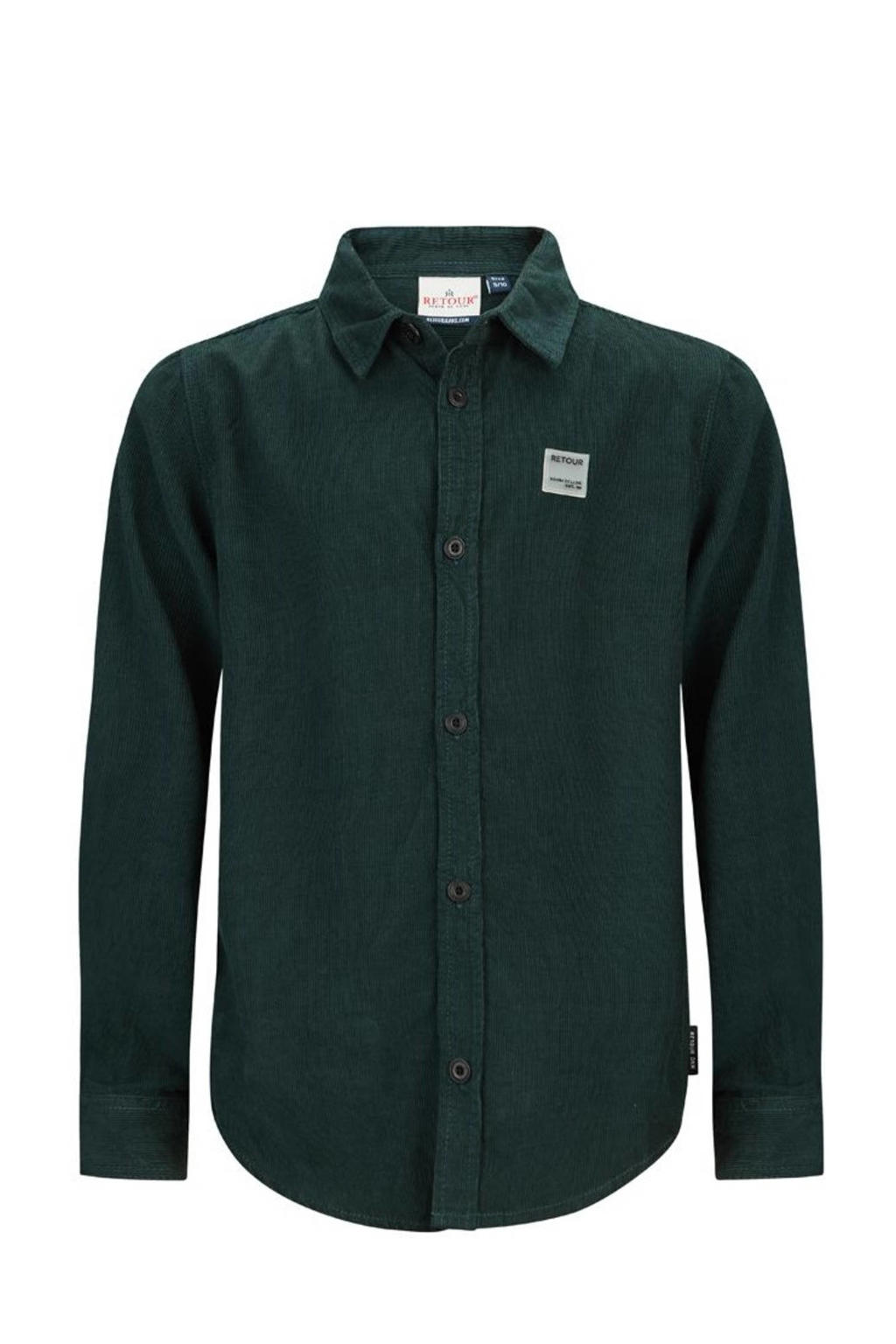 Retour Jeans overhemd Eric donkergroen | kleertjes.com