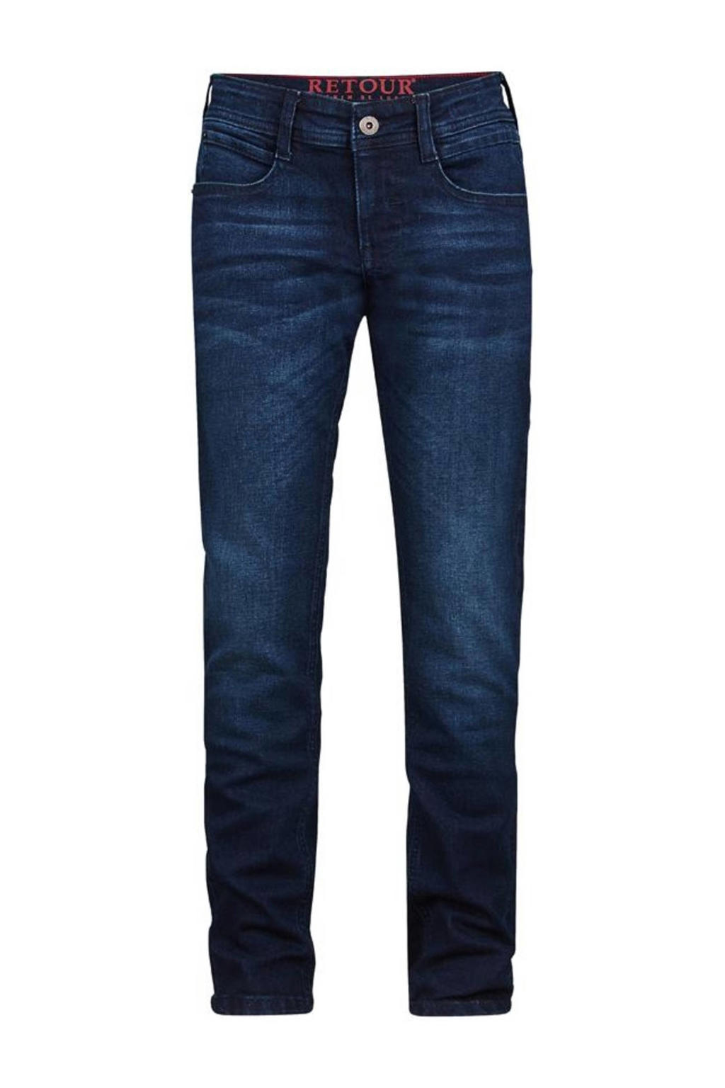 Retour Jeans tapered fit jeans Wyatt dark blue denim | kleertjes.com