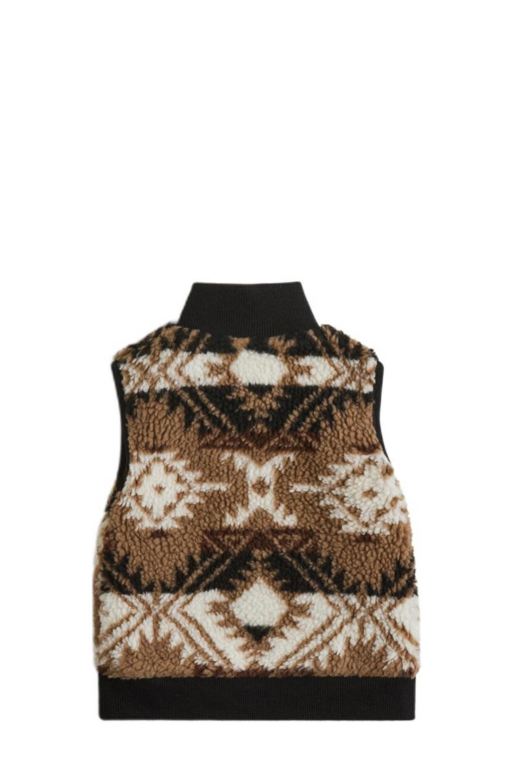 Retour X Anouk Matton teddy bodywarmer Ravi met all over print bruin ...
