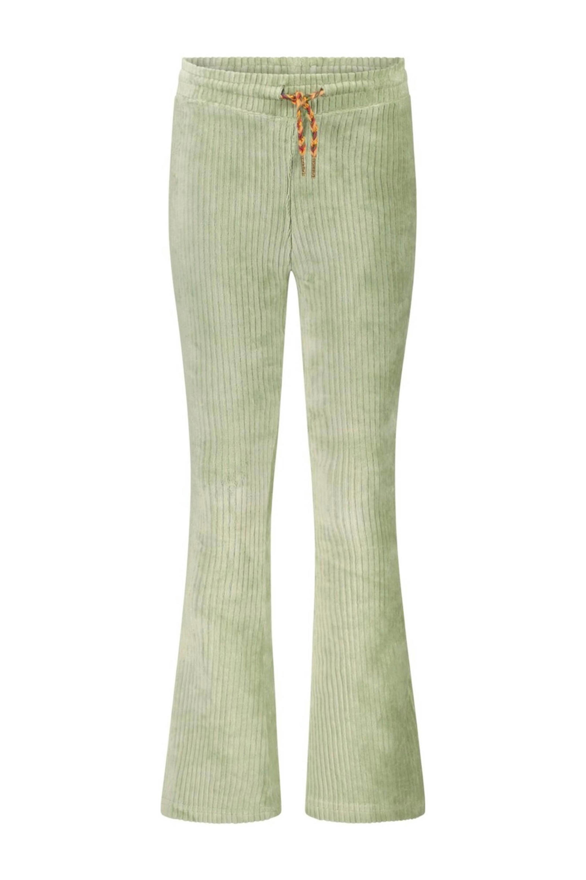 Like Flo corduroy flared broek zachtgroen | kleertjes.com