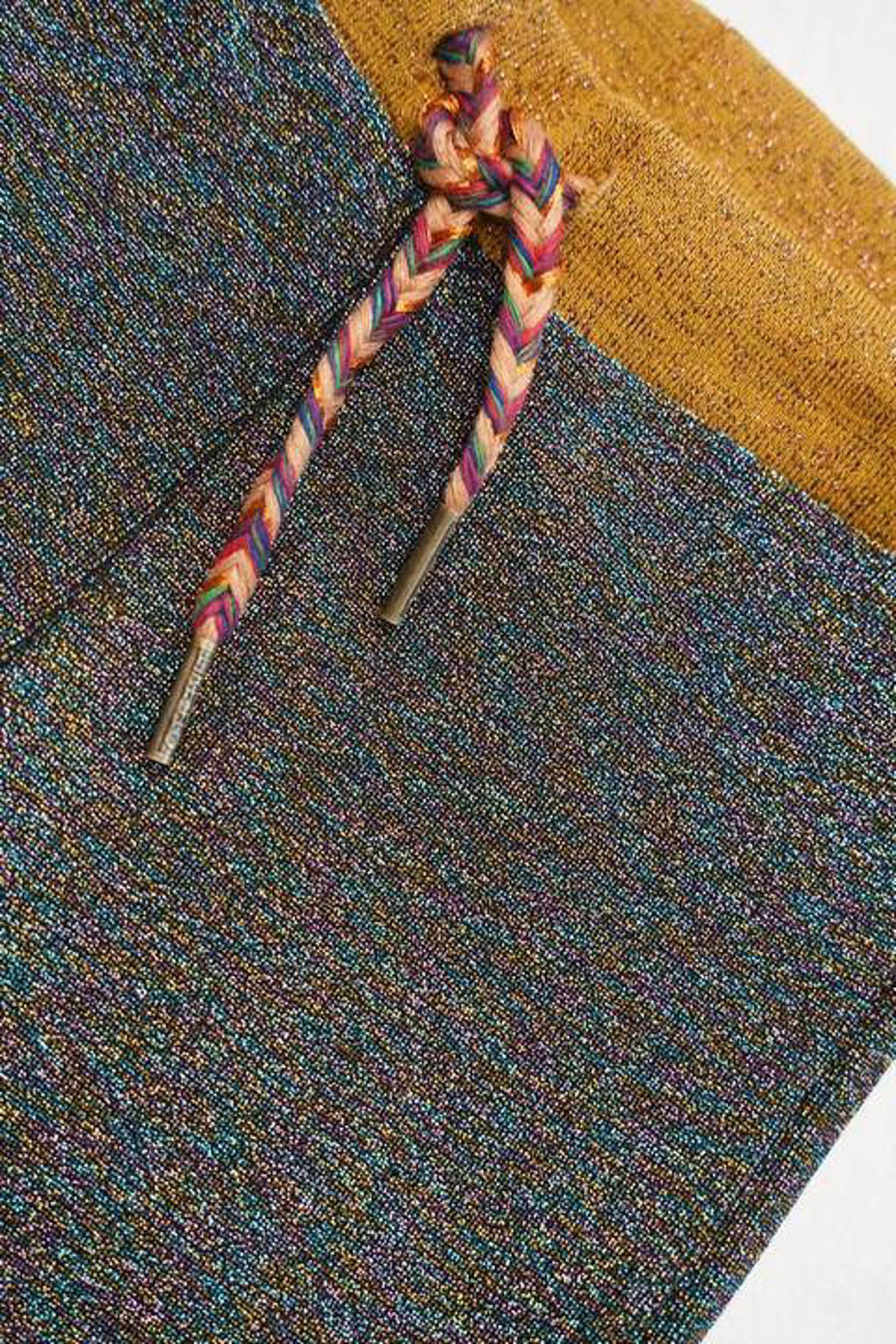 Like Flo flared broek met glitters bruin/oker | kleertjes.com