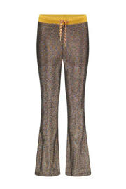 Like Flo flared broek met glitters bruin/oker | kleertjes.com