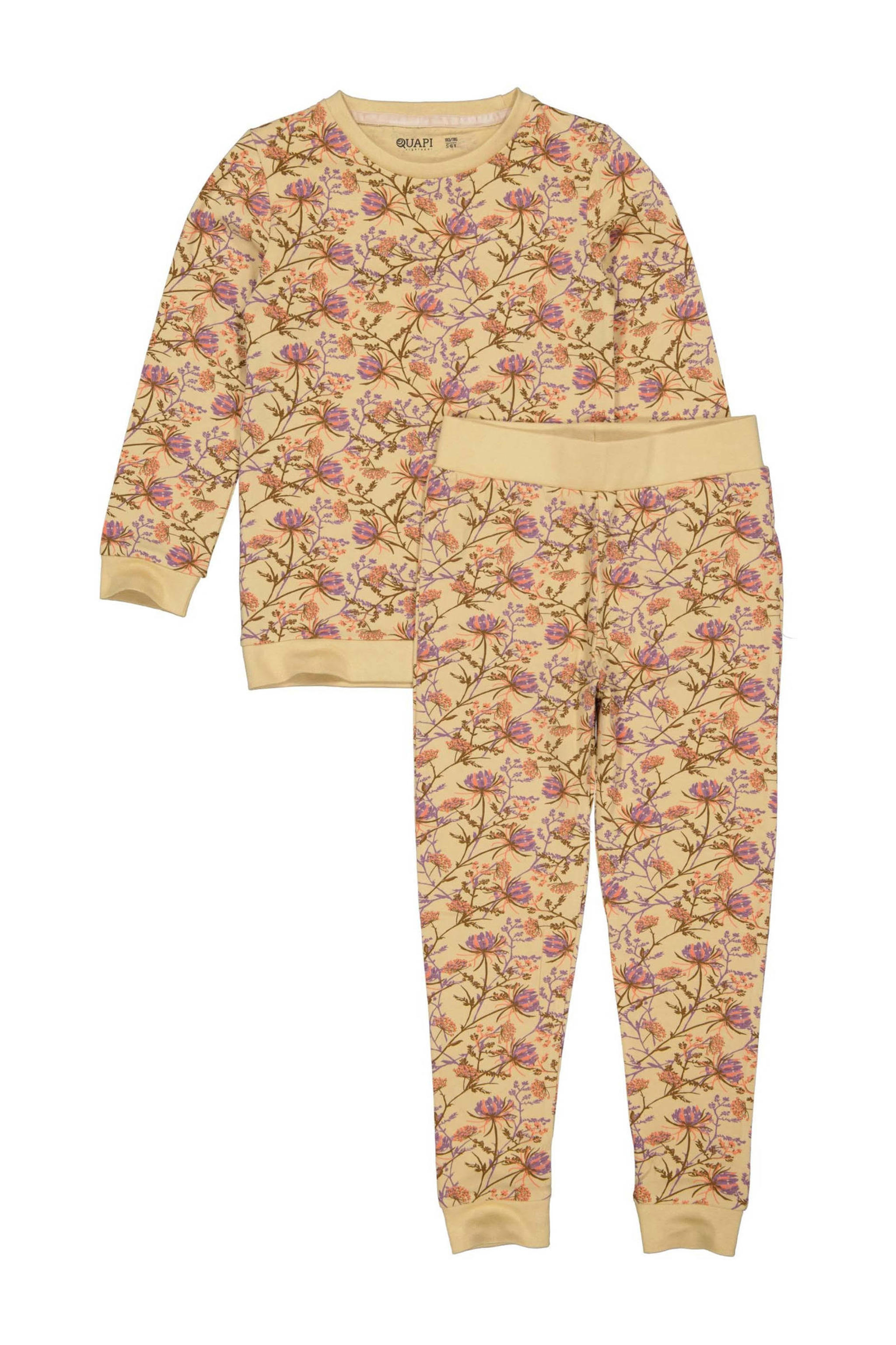 Quapi pyjama PUCK met all over print zand | kleertjes.com