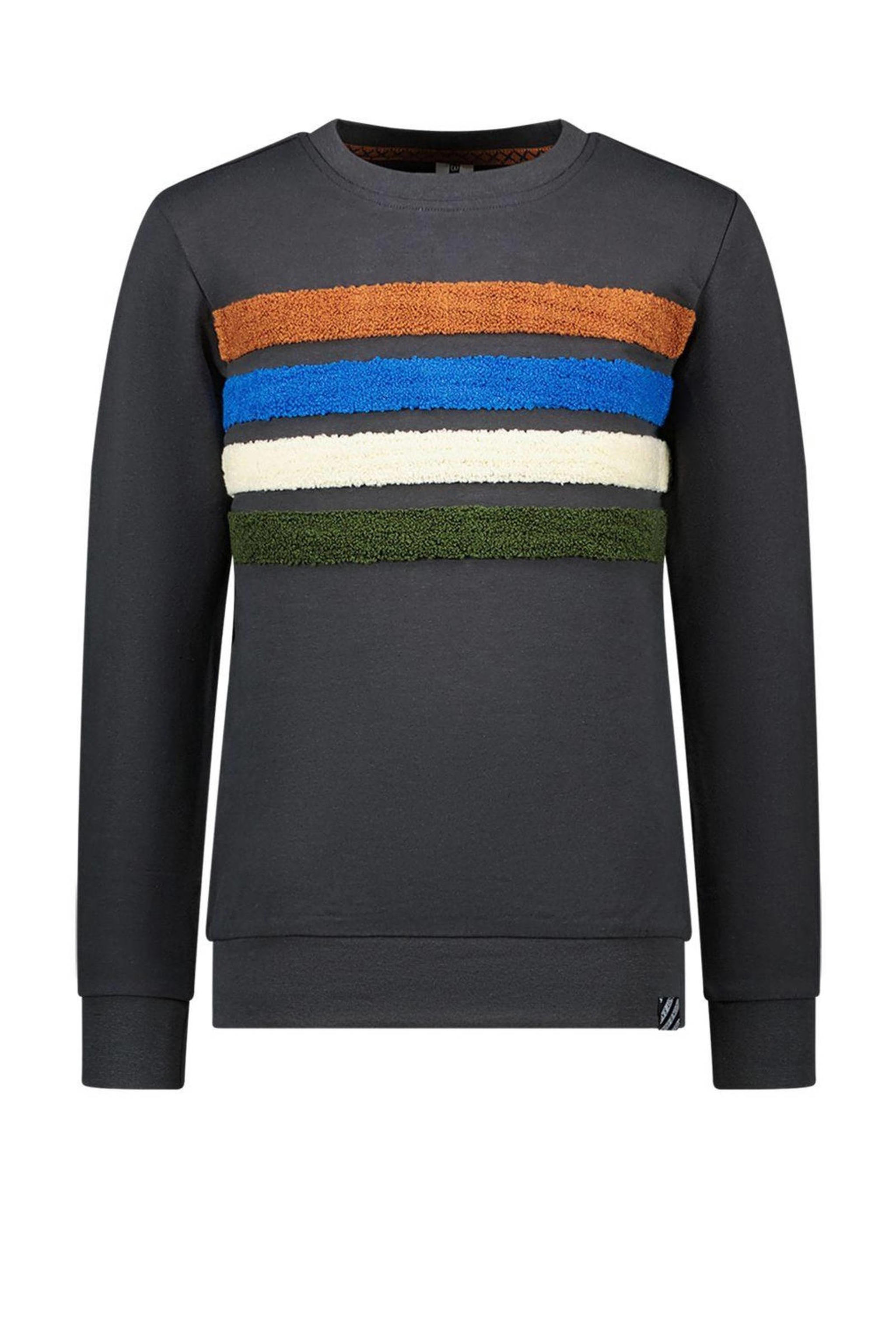 B.Nosy sweater B.READY met printopdruk antraciet | kleertjes.com