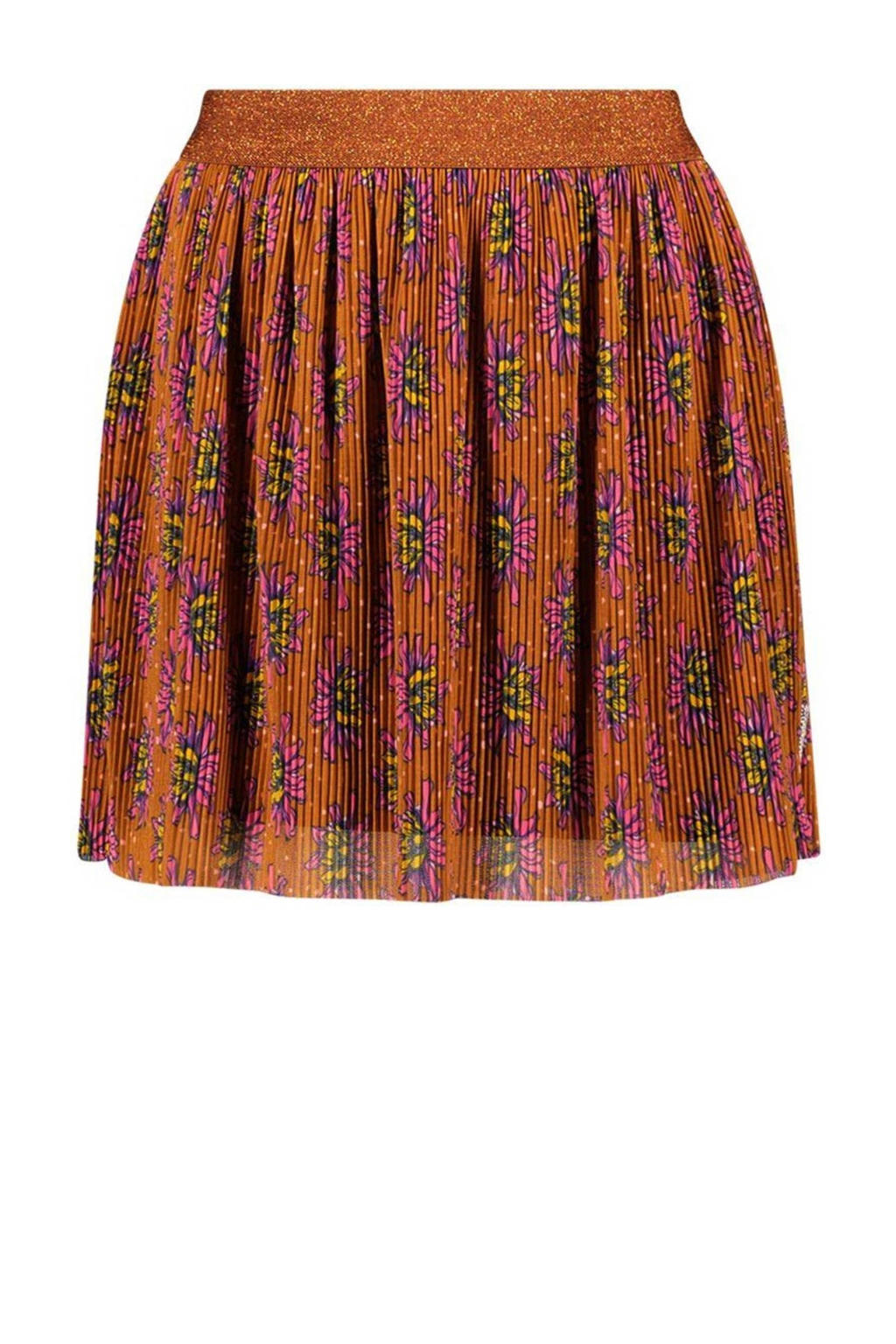 B.Nosy gebloemde rok B.ORIGINAL roestbruin/paars | kleertjes.com