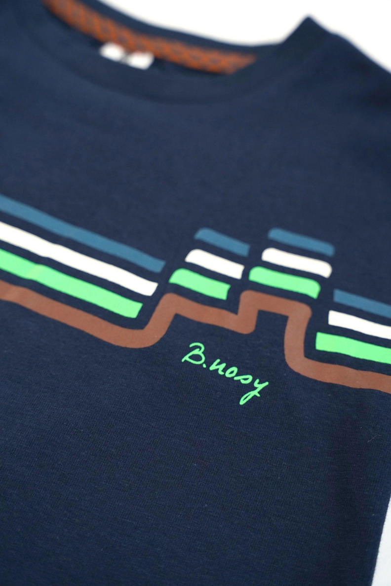 B.Nosy longsleeve B.BOLD met printopdruk donkerblauw | kleertjes.com