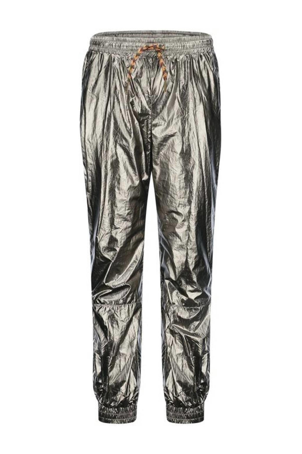 Like Flo metallic regular fit broek bruin | kleertjes.com