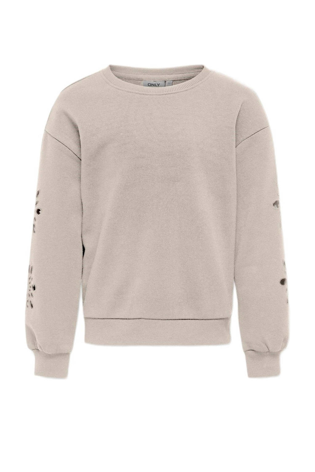 KIDS ONLY GIRL sweater KOGWINNIE met open detail beige | kleertjes.com