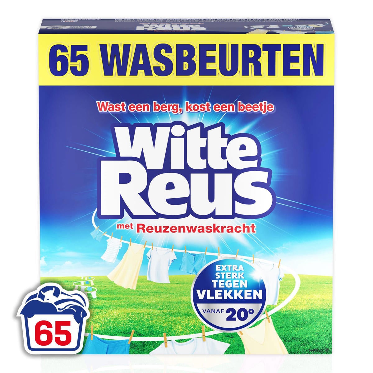 Witte-Reus Waspoeder - witte was - voordeelverpakking - 65 wasbeurten ...