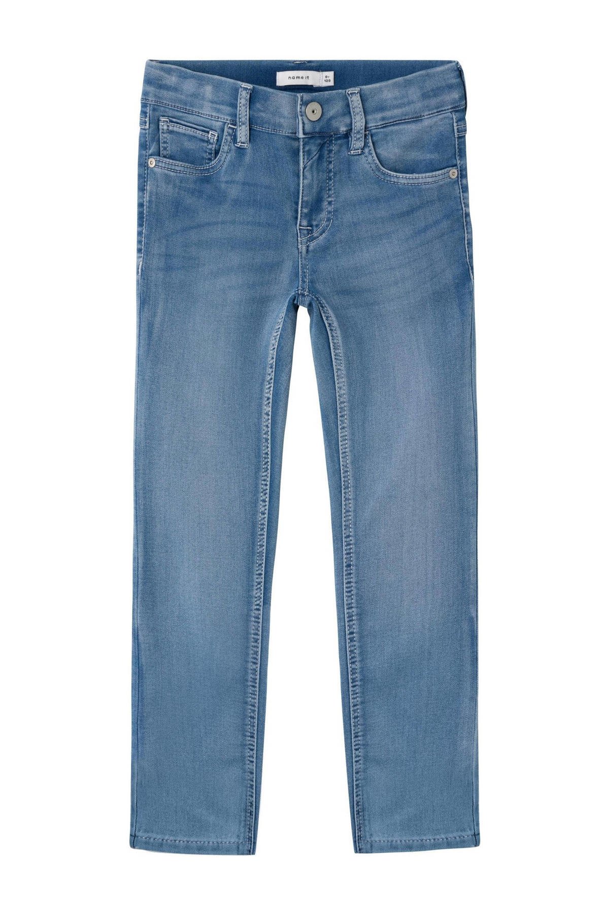 NAME IT KIDS slim fit jeans NKMTHEO light blue denim | kleertjes.com