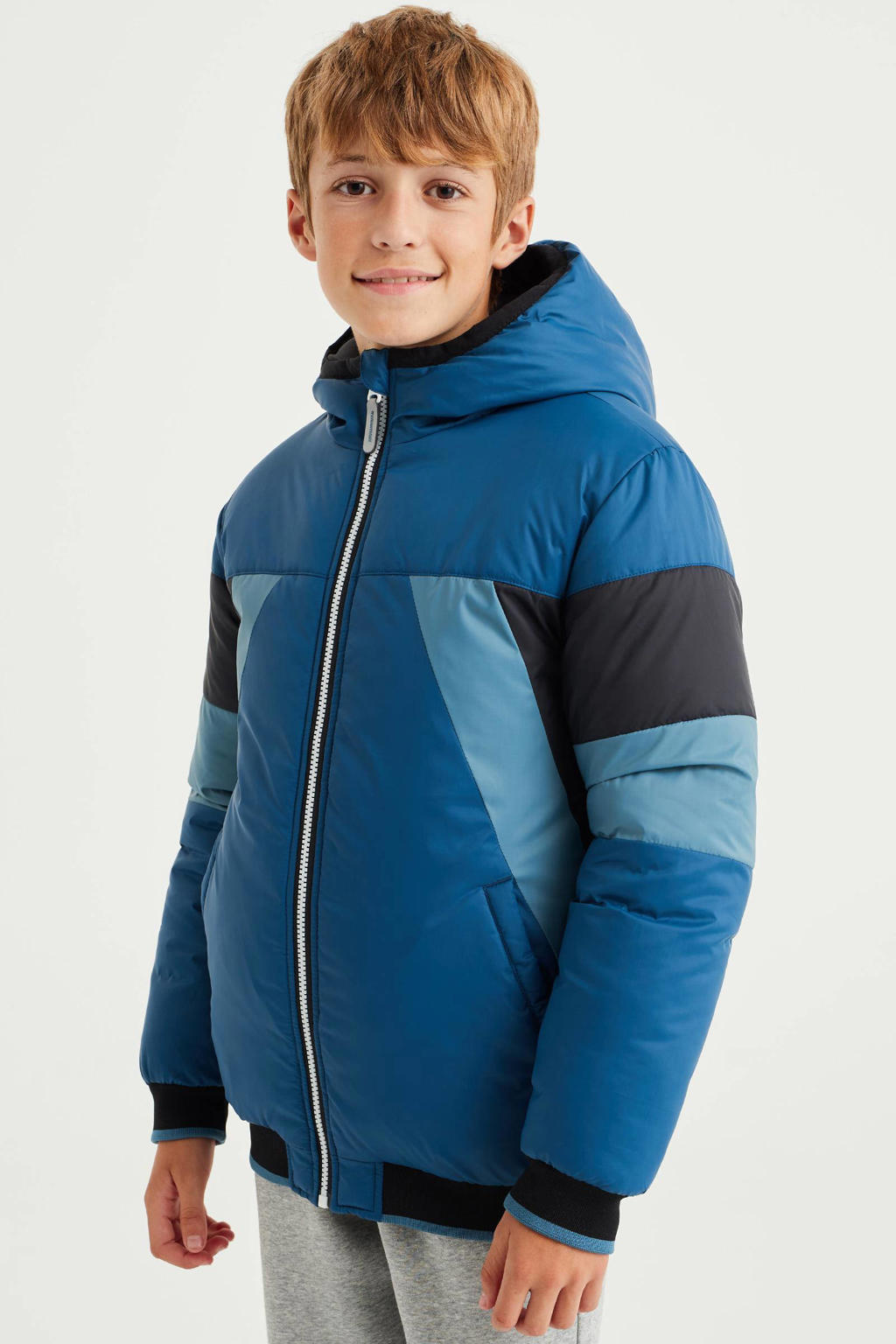 WE Fashion Jasper reversible winterjas blauw | kleertjes.com