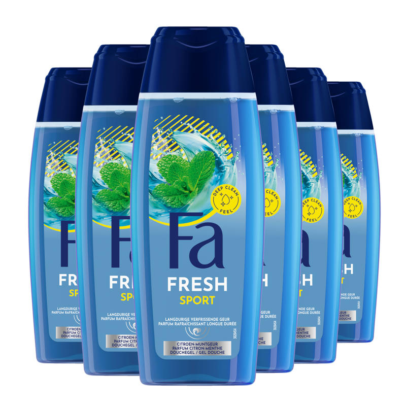 Fa Sport douchegel - 6 x 250 ml - voordeelverpakking | kleertjes.com