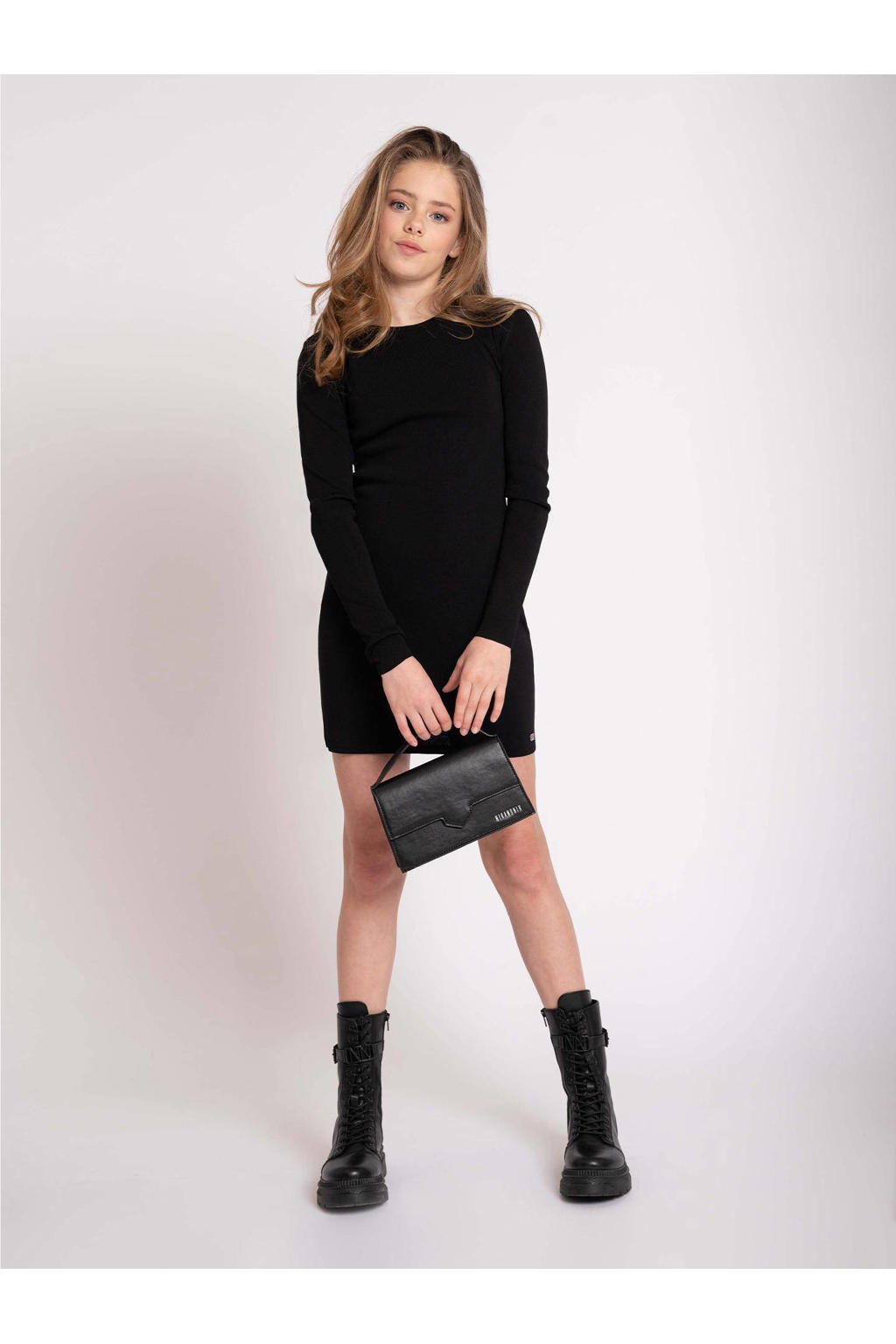 NIK&NIK kokerjurk Bella zwart | kleertjes.com