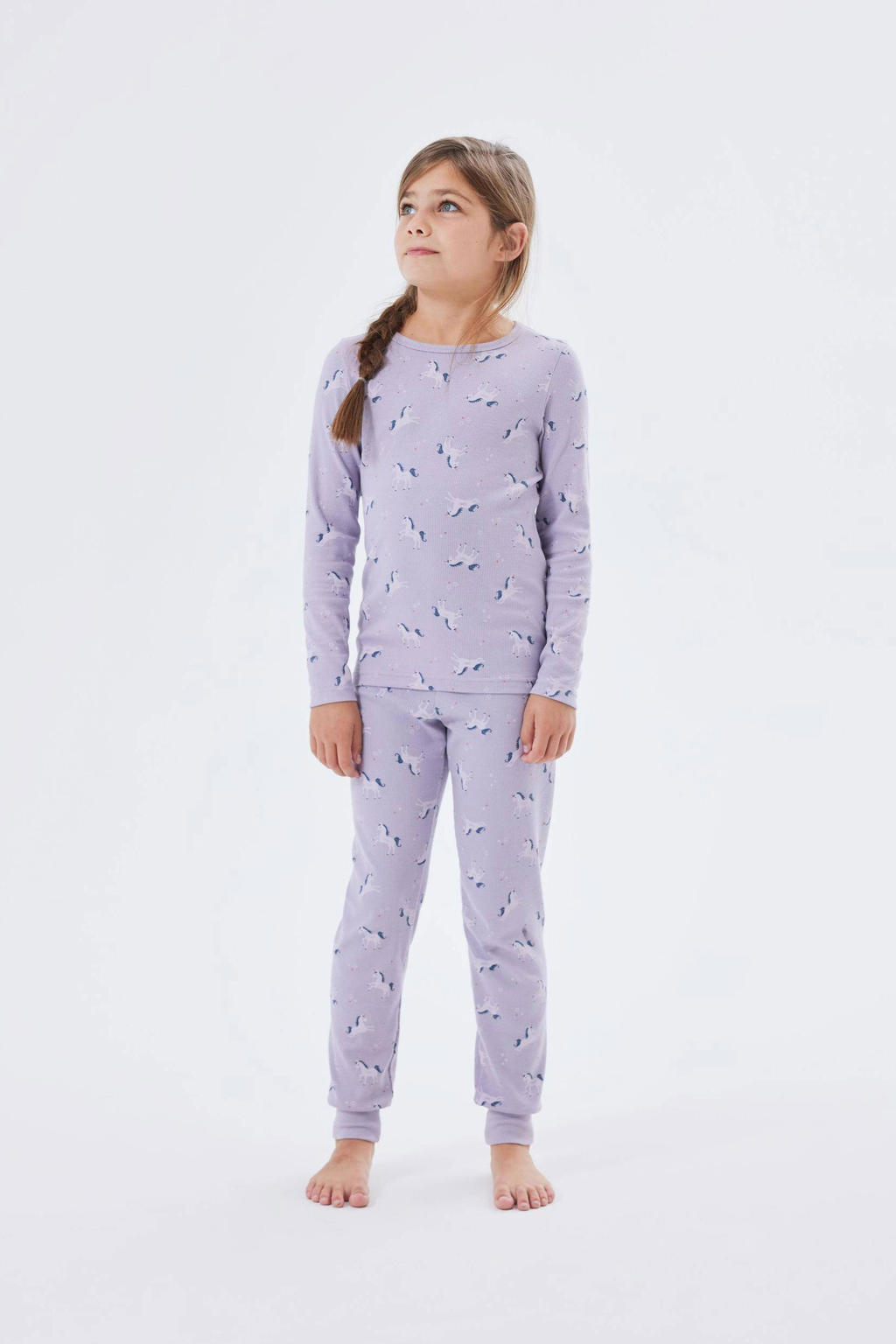 NAME IT MINI pyjama NMFNIGHTSET UNICORN lila | kleertjes.com