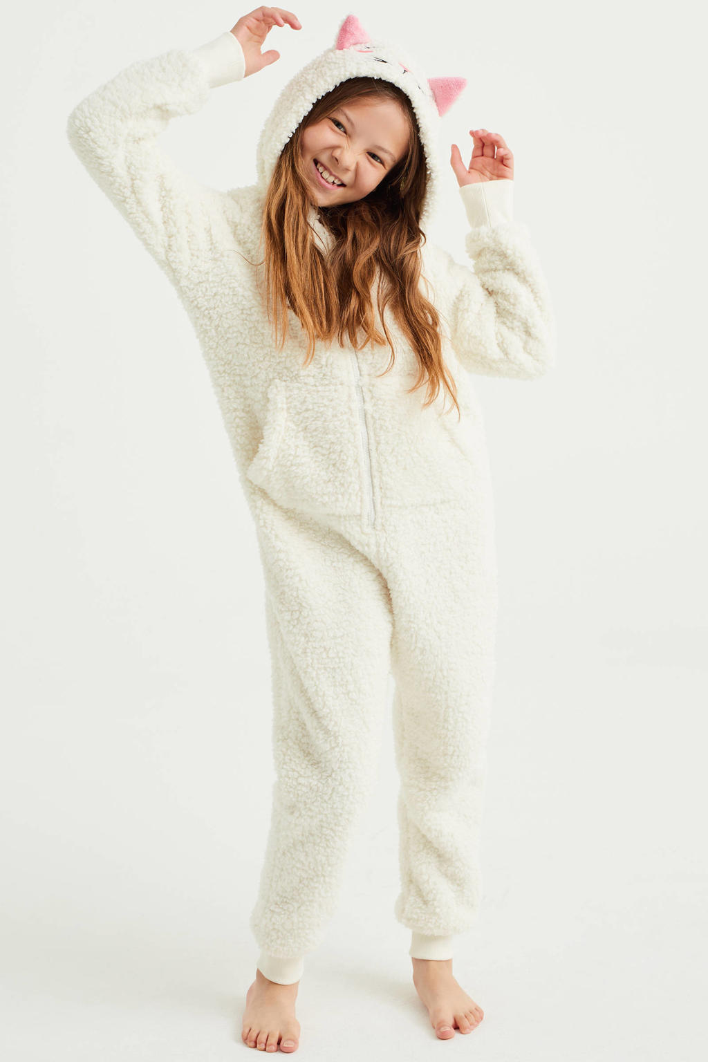 WE Fashion teddy onesie offwhite | kleertjes.com