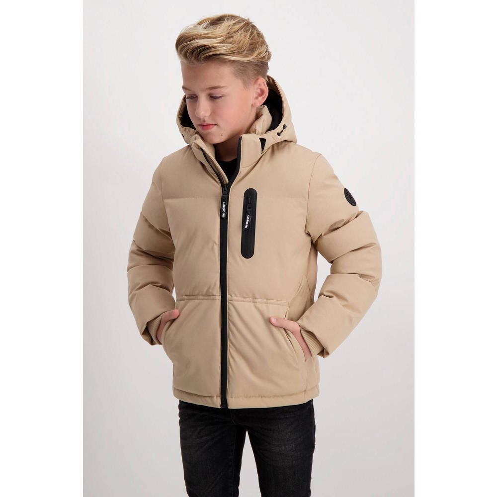 Cars gewatteerde winterjas RELOYS lichtzand | kleertjes.com