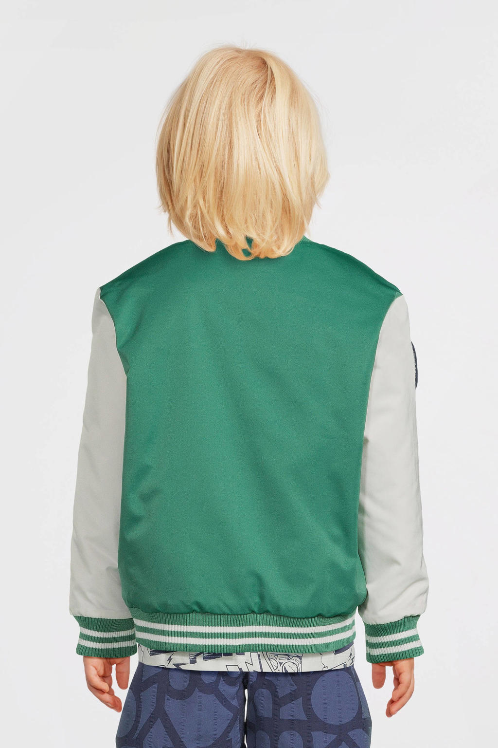 Me & My Monkey baseball jacket Paul groen | kleertjes.com