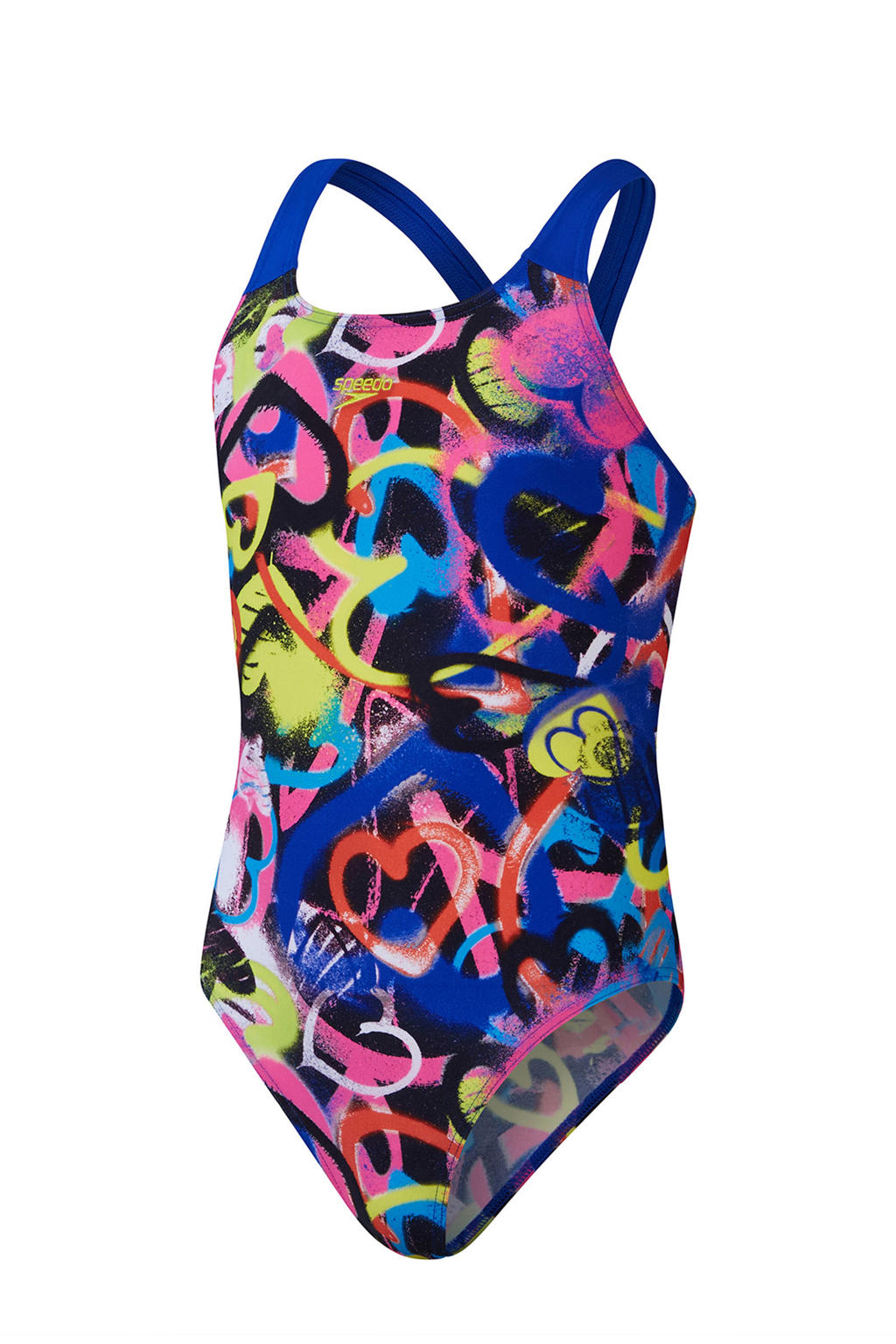 Speedo Endurance+ sportbadpak Powerback blauw/roze/geel | kleertjes.com
