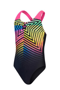 Speedo Endurance+ sportbadpak Splashback roze/blauw | kleertjes.com