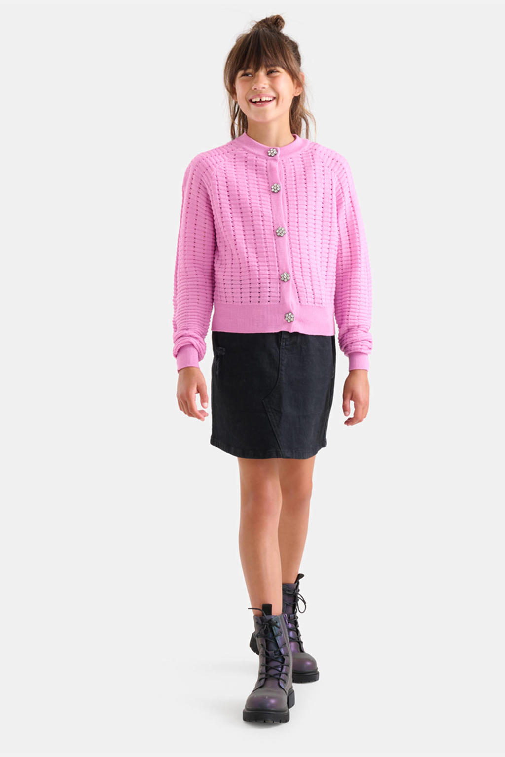 Shoeby vest met open detail lila | kleertjes.com