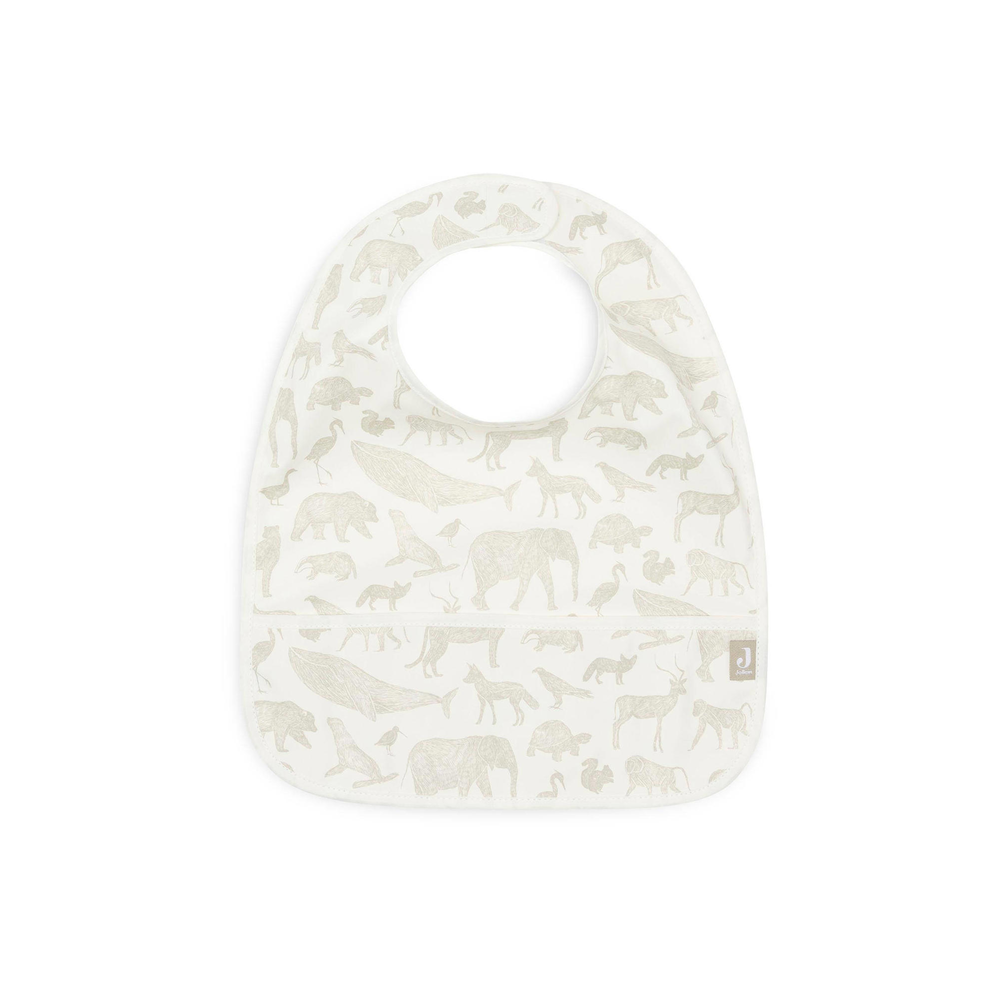 Jollein waterproof slab Animals - set van 2 Olive Green | kleertjes.com