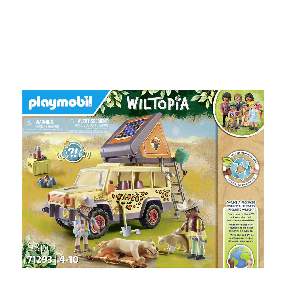 Playmobil Wiltopia Met de terreinwagen bij de leeuwen - 71293 ...