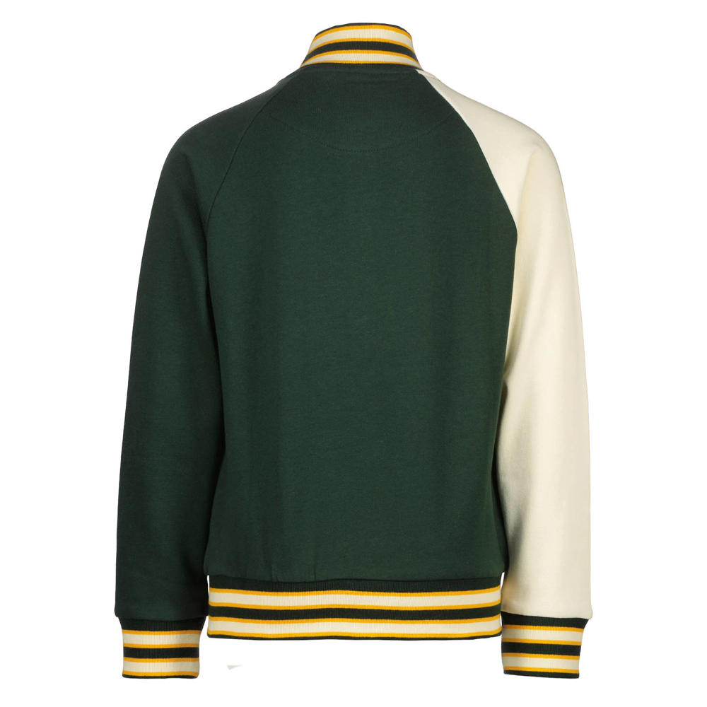Vingino baseball jacket Tijn groen/donkerblauw/geel | kleertjes.com