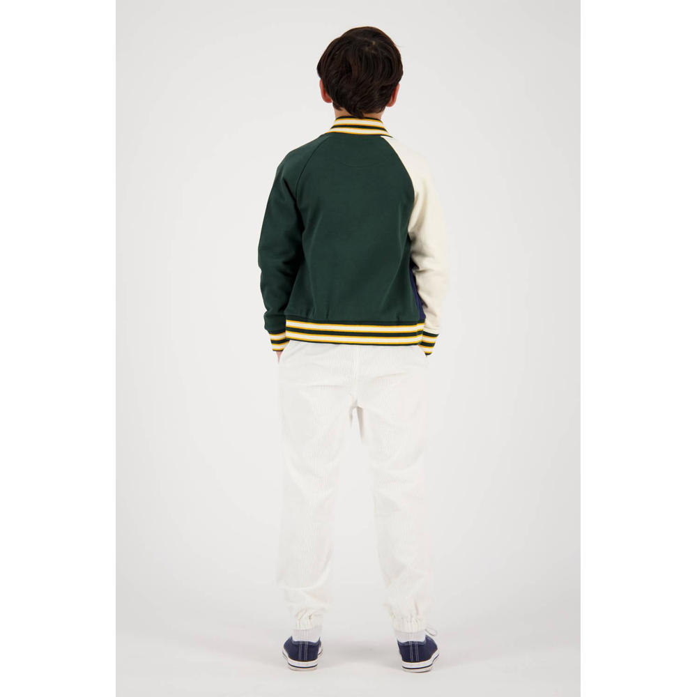 Vingino baseball jacket Tijn groen/donkerblauw/geel | kleertjes.com