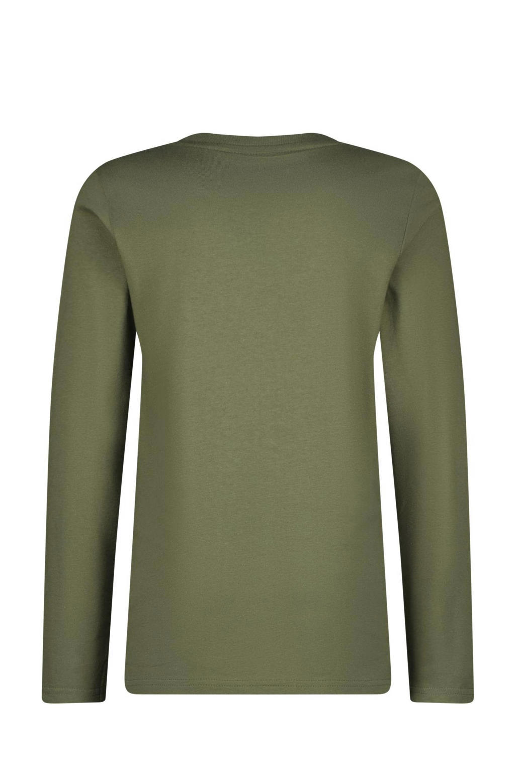 Vingino longsleeve Vior met printopdruk mosgroen | kleertjes.com