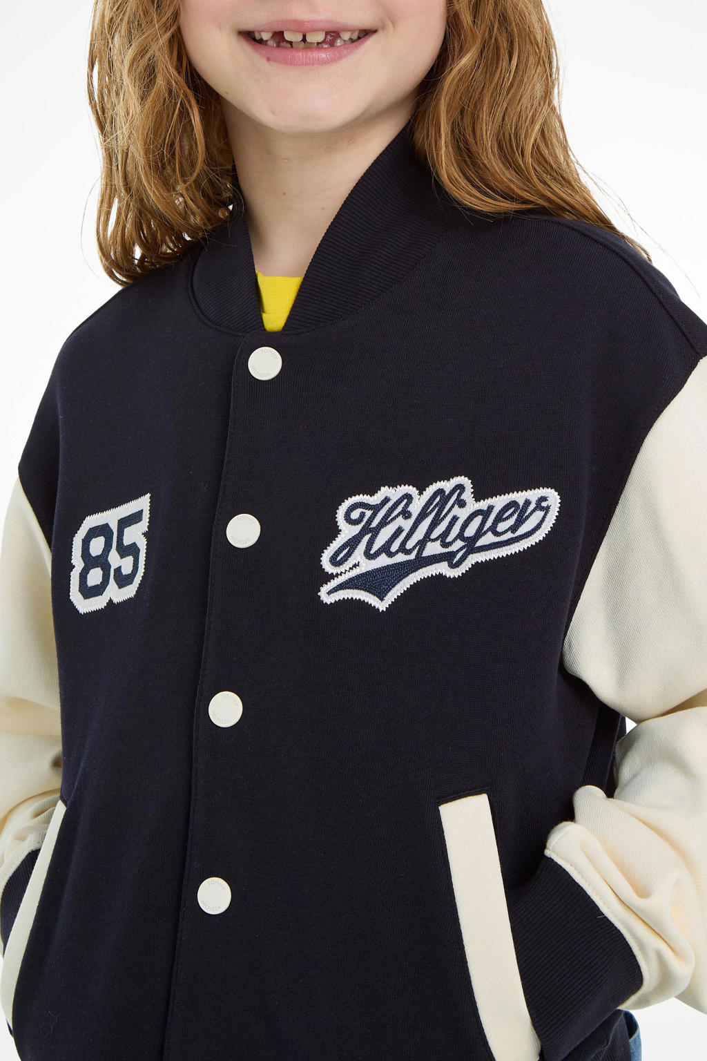 Tommy Hilfiger Bomberjack Met Logo Zwartbeigeblauw