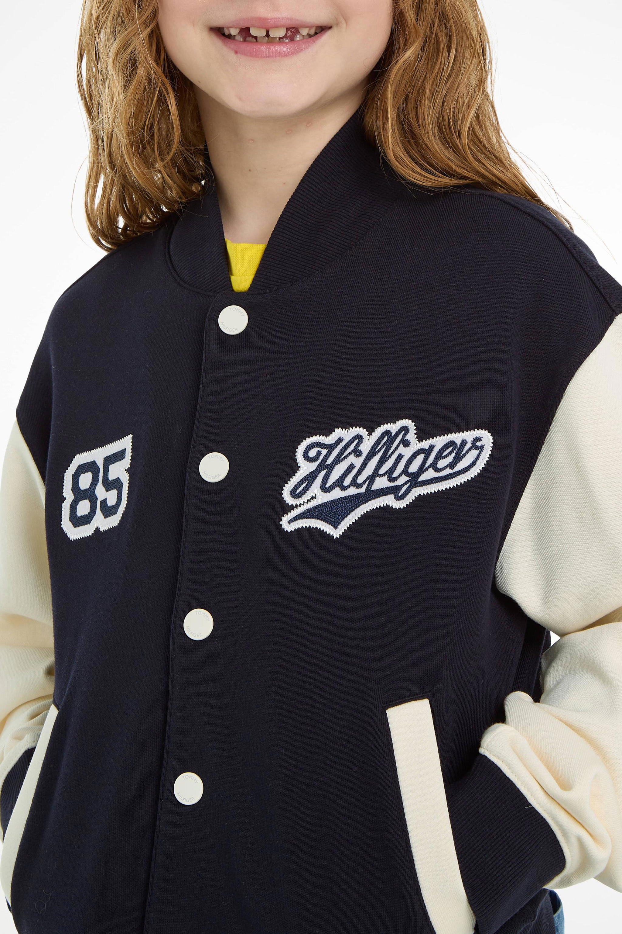 Tommy Hilfiger Bomberjack Met Logo Zwartbeigeblauw