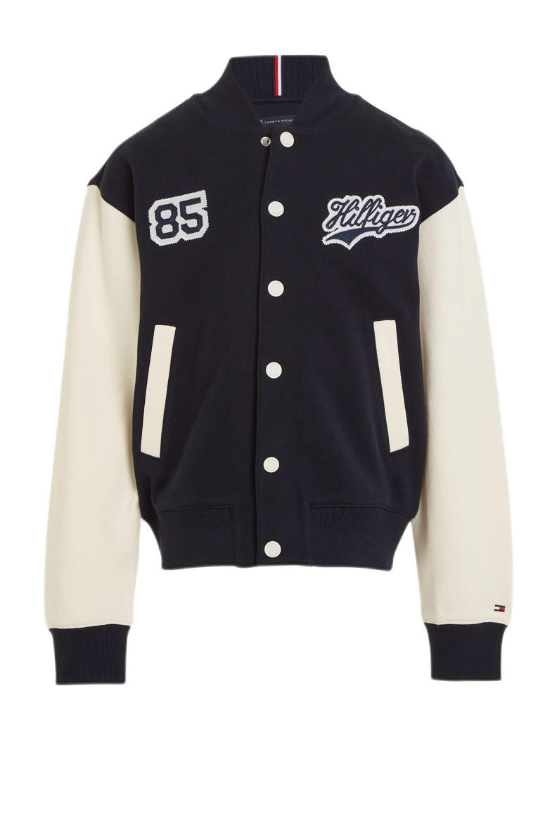 Tommy Hilfiger Bomberjack Met Logo Zwartbeigeblauw