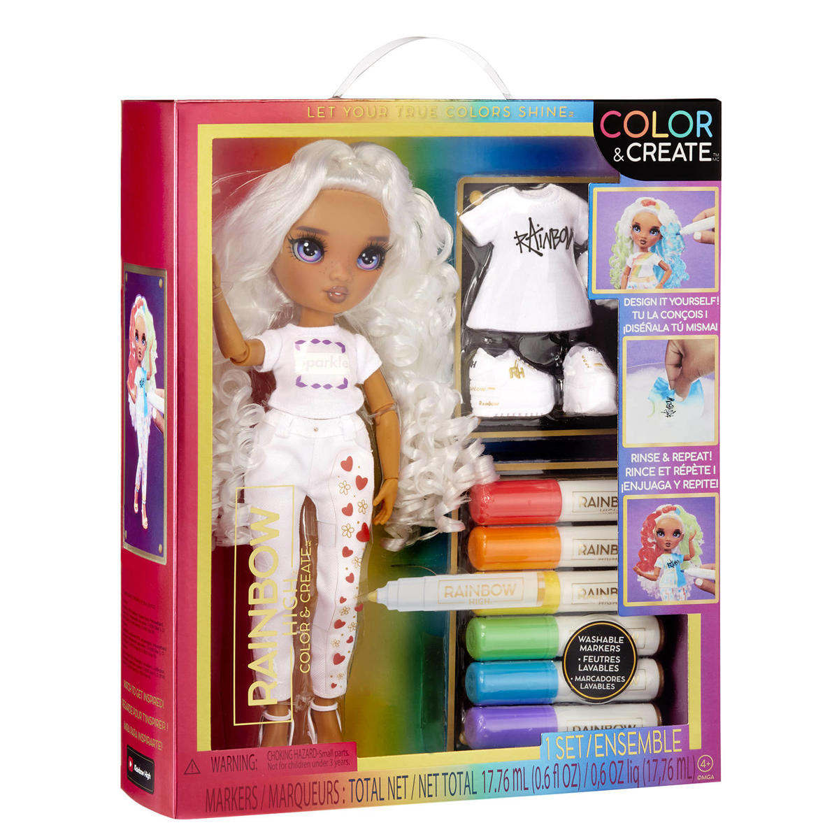 Rainbow High Color & Create Fashion Doll- Character 2 (purple eyes ...