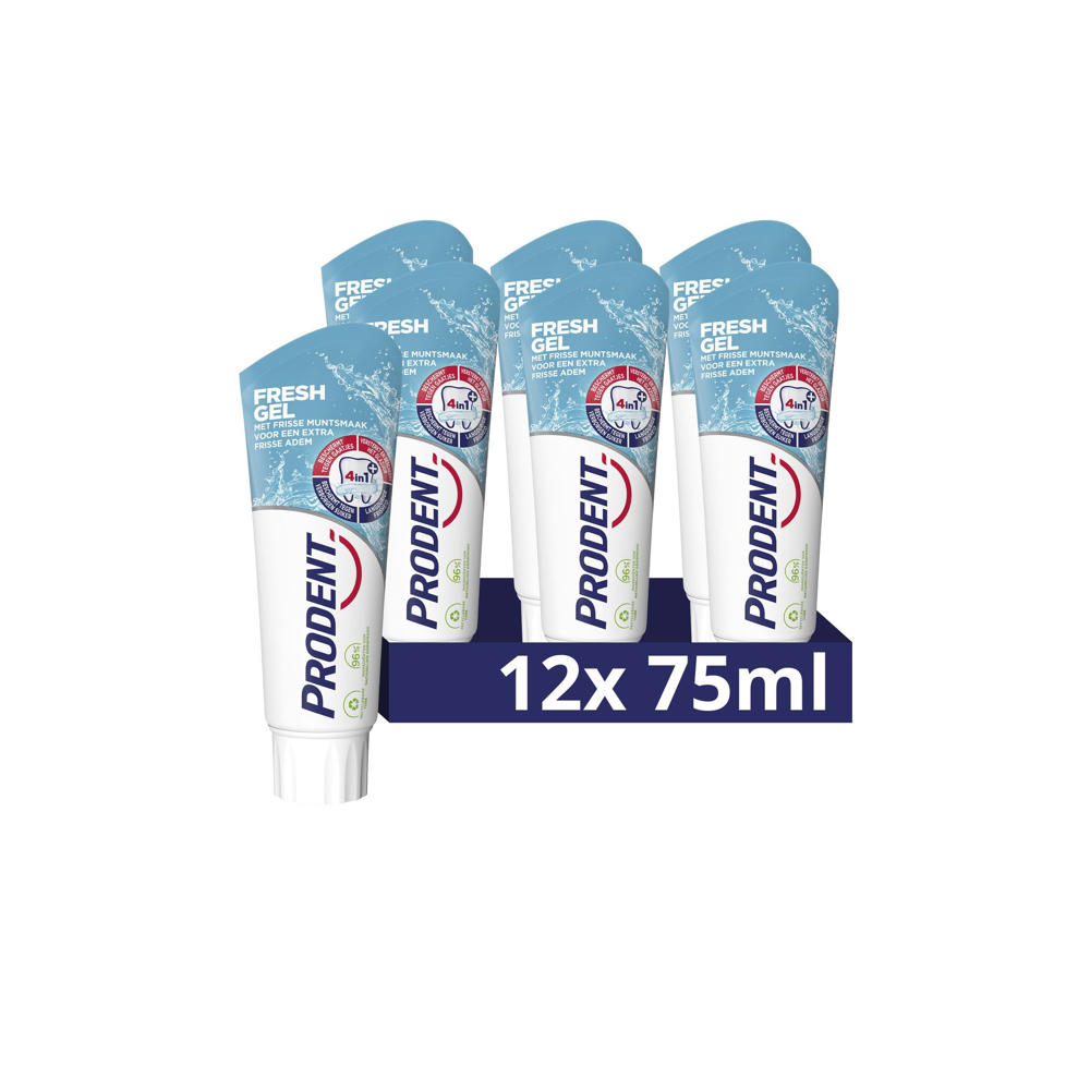 Prodent Fresh Gel Tandpasta - 12 x 75 ml | kleertjes.com