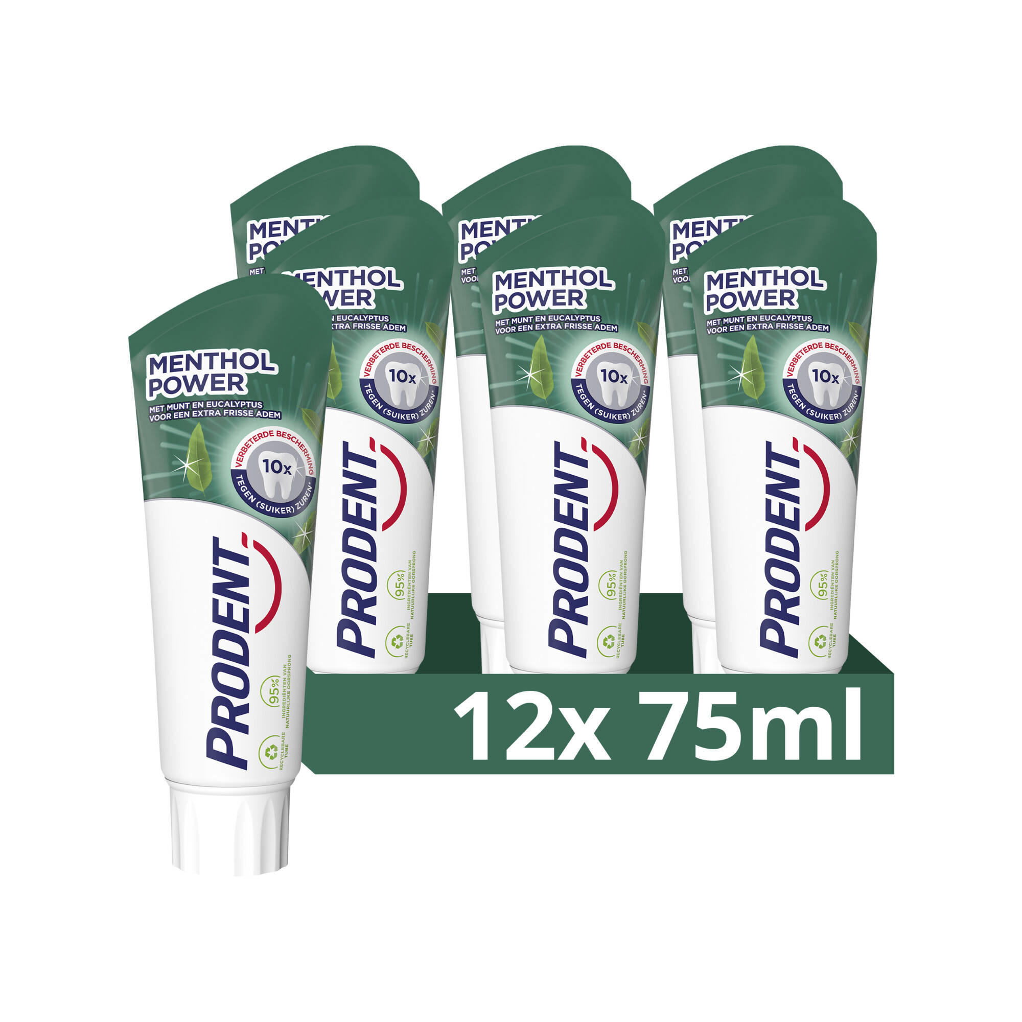 Prodent Menthol Power tandpasta - 12 x 75 ml | kleertjes.com