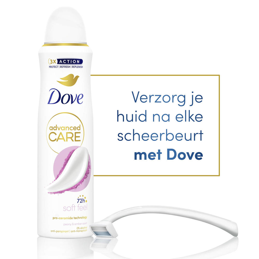 Dove Advanced Care Soft Feel anti-transpirant deodorant spray - 6 x 150 ...