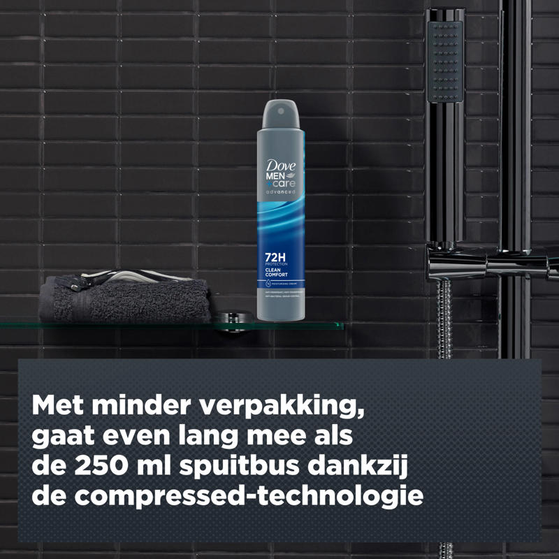 Dove Men+Care Advanced Clean Comfort anti-transpirant deodorant spray - 6 x 200 ml | kleertjes.com