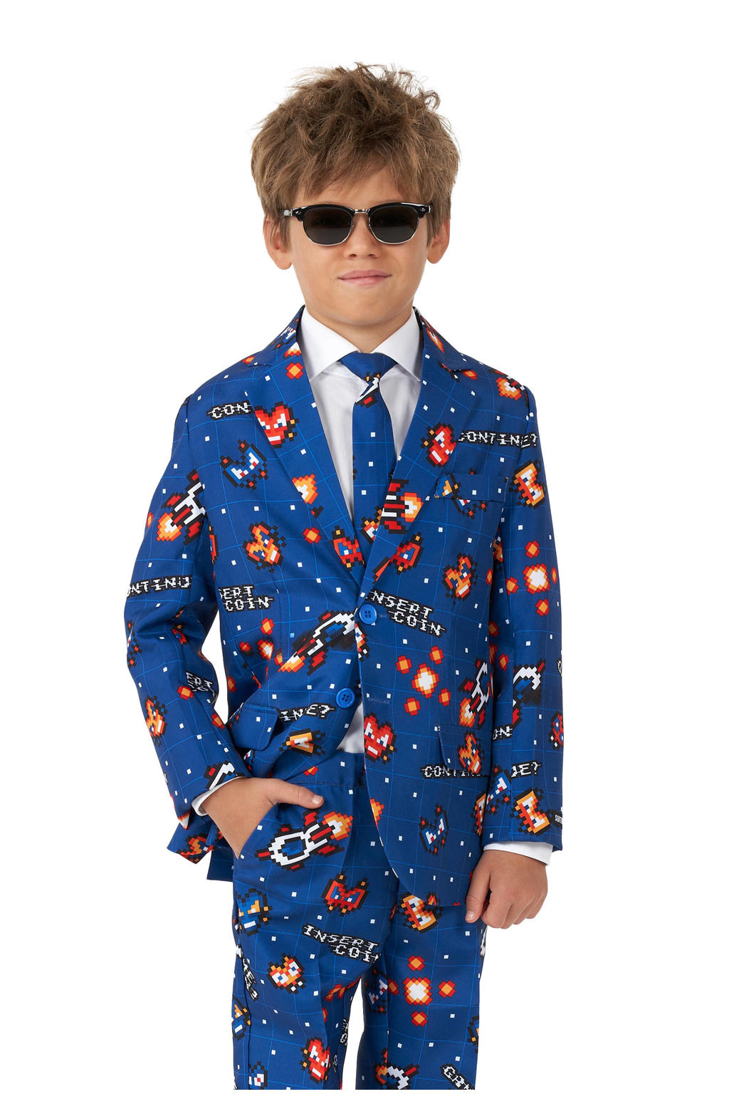 Suitmeister kostuum Retro Gamer blauw | kleertjes.com