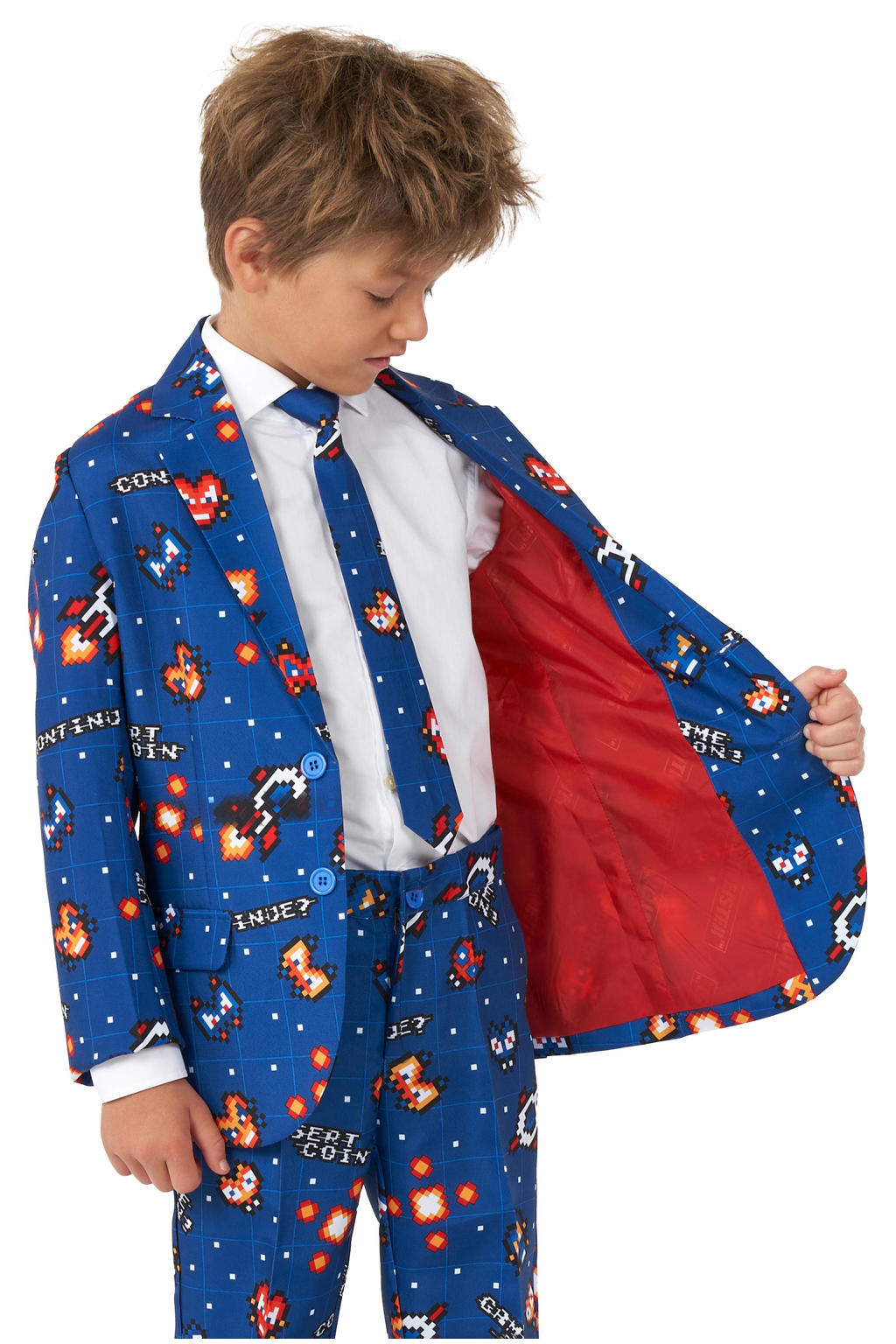 Suitmeister kostuum Retro Gamer blauw | kleertjes.com